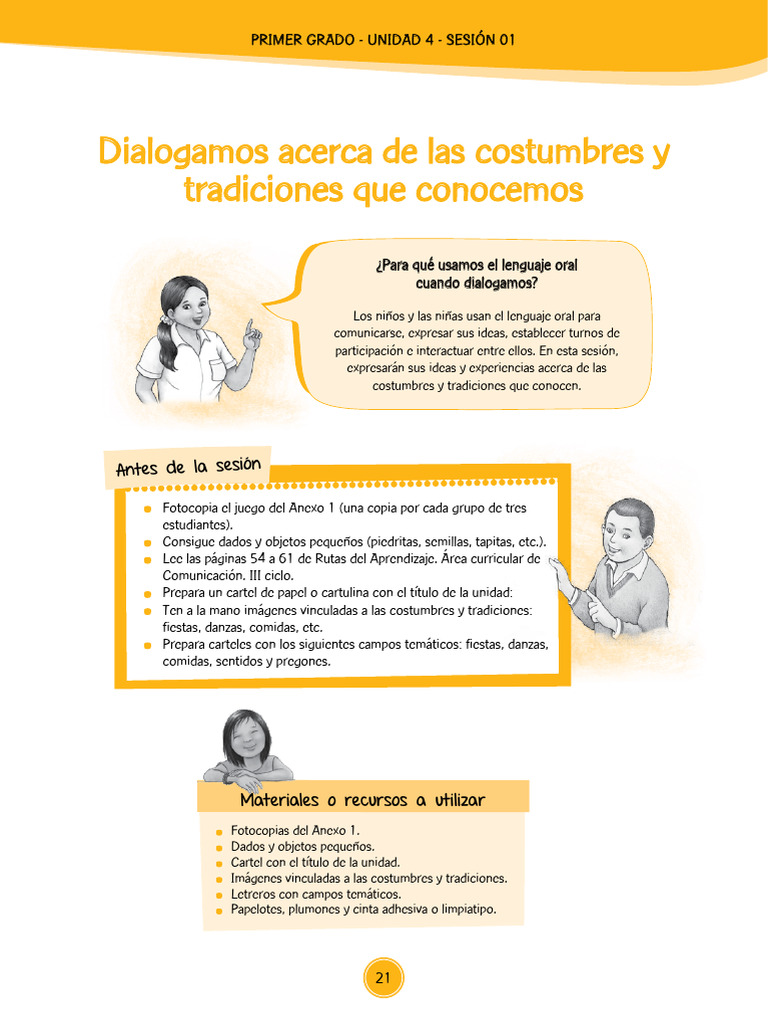 Diálogo sobre Costumbres y Tradiciones | PDF | Artes del Lenguaje y ...