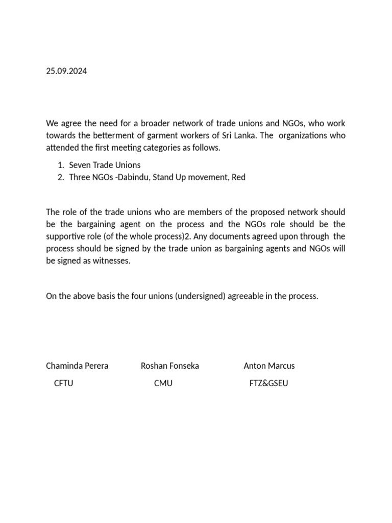 LETTER-Multi Stake Holder Meeting | PDF | Law