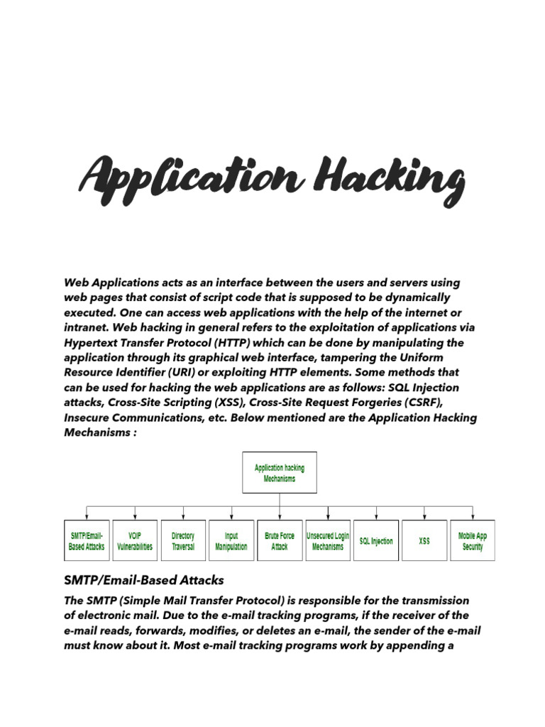 Application Hacking | PDF | World Wide Web | Internet & Web