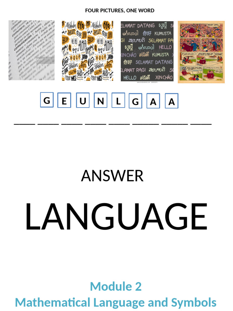 Module 2 - 1 Characteristics and Conventions in Math Language | PDF ...