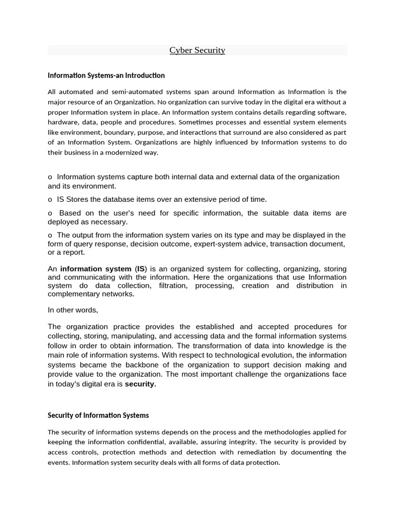 Cyber Security - Notes 2 | PDF | Information Security | Security