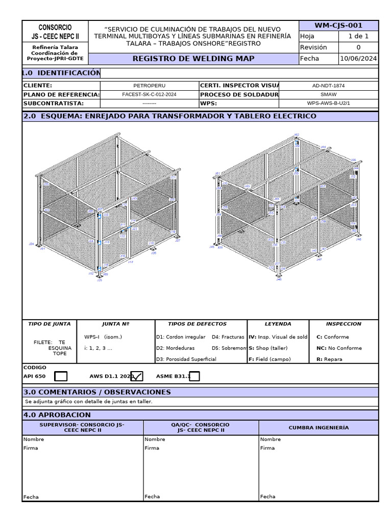 Registro de Inspección de Soldadura | PDF