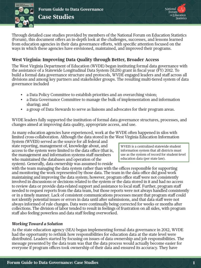 CaseStudies DataGovernance | PDF | Governance | Data Quality