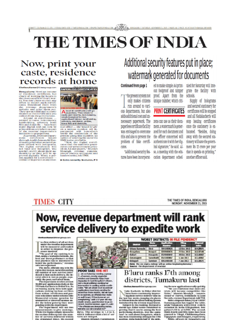 Paperless - Times of India - 23 | PDF