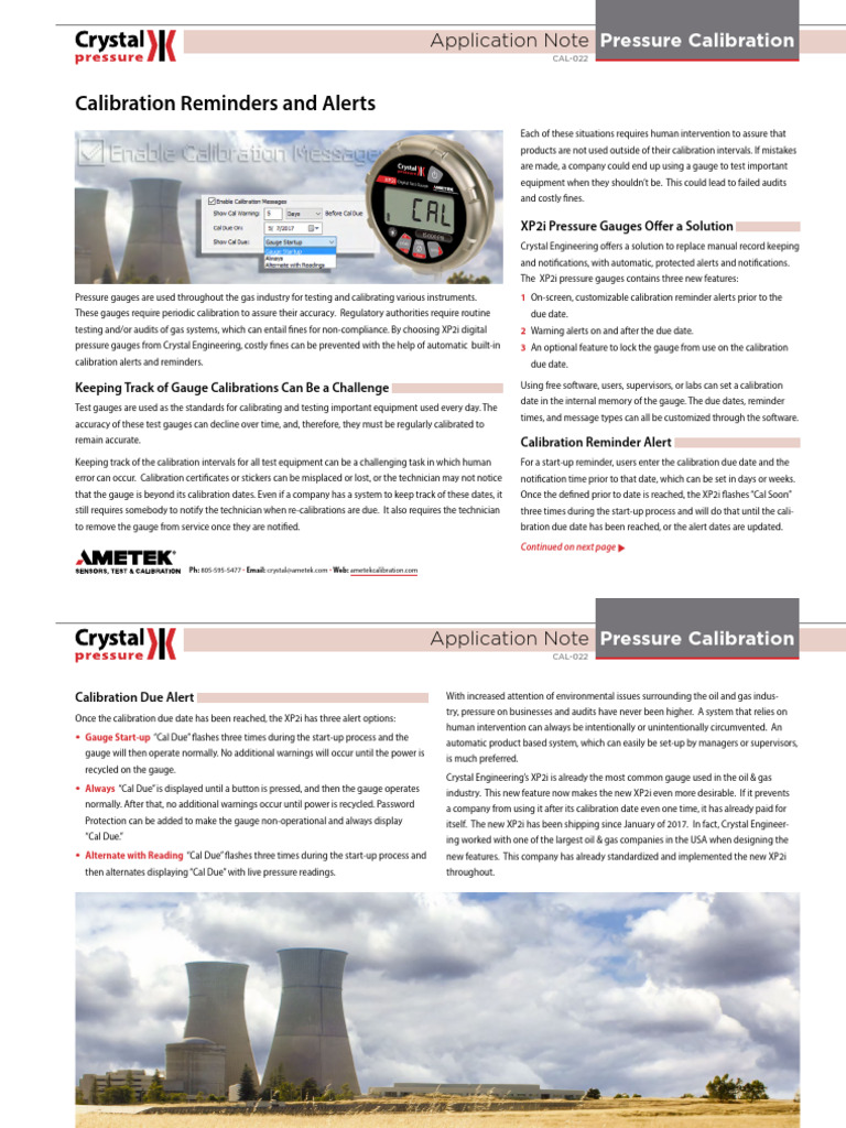 Digital Pressure Gauge Calibration Alerts | PDF | Calibration | Computing