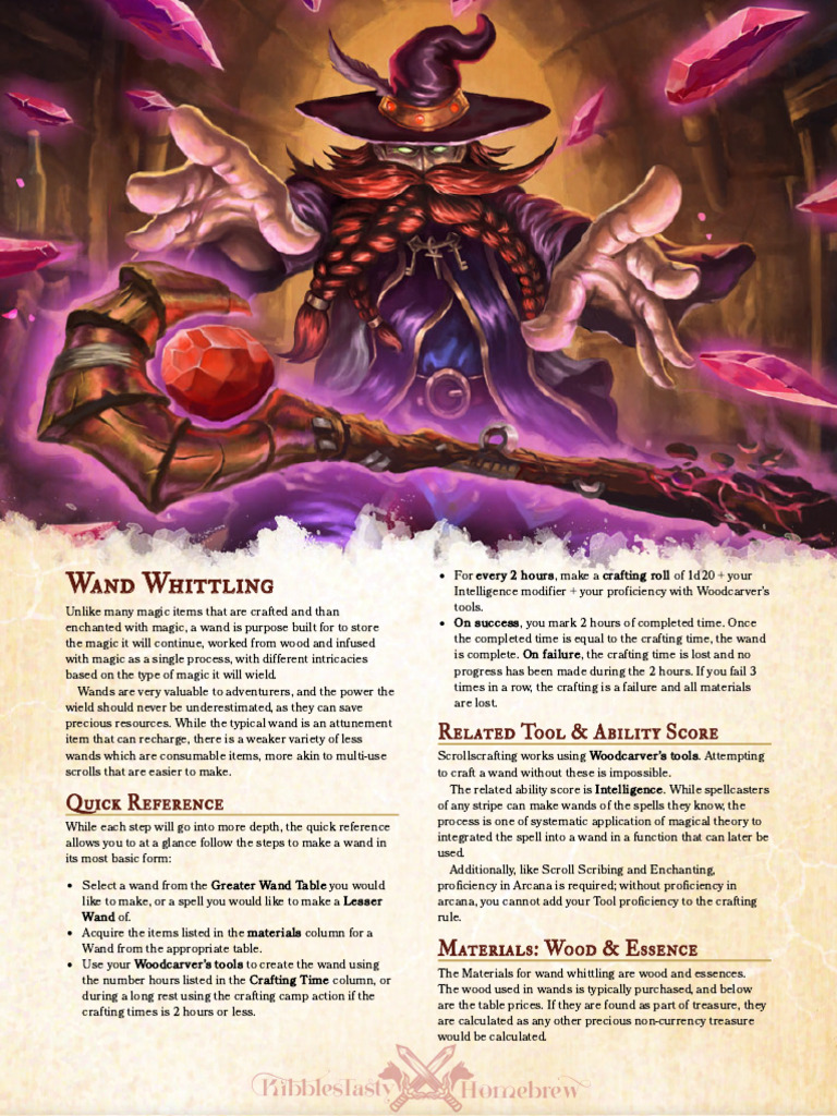 Crafting - Wandsmithing - GM Binder | PDF | License | Gary Gygax Games