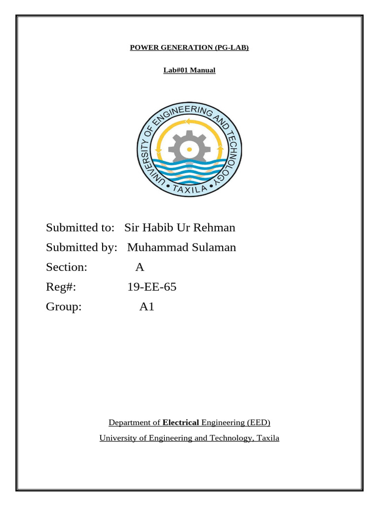 PG-LAB Manual - Student 1 Kaplan Turbine | PDF | Photovoltaics | Turbine