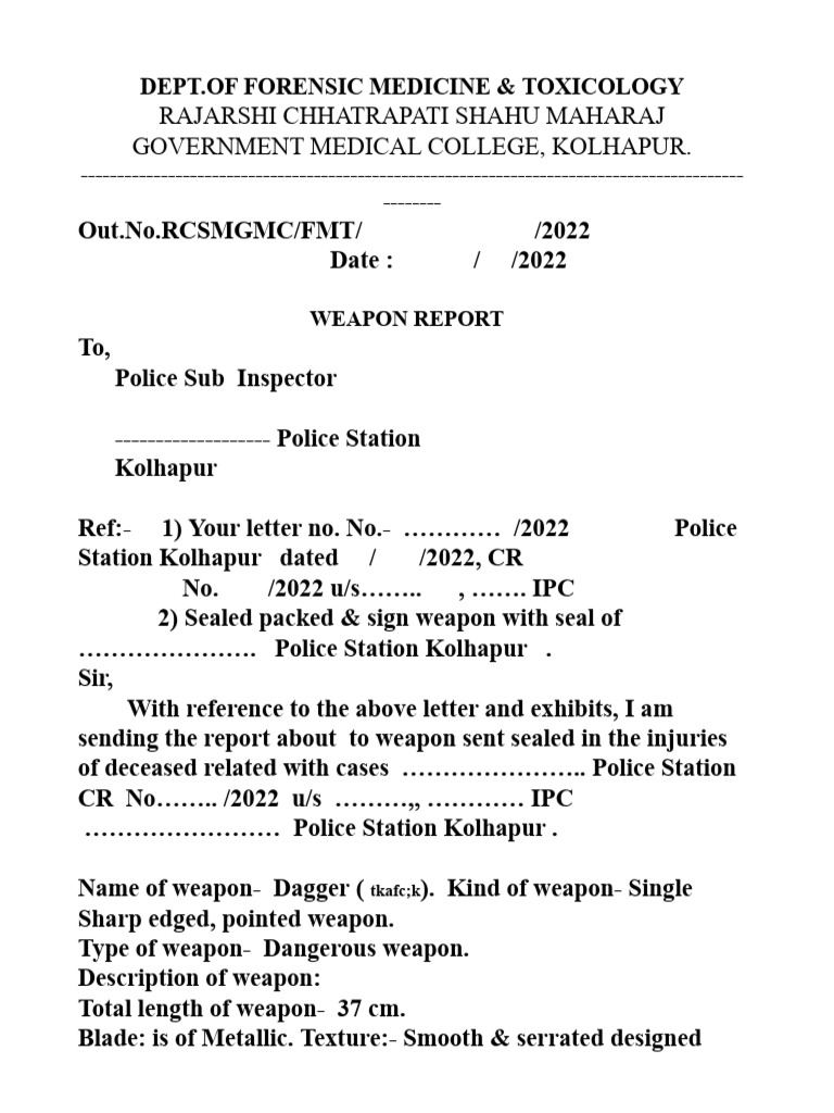 Weapon Report 2 | PDF