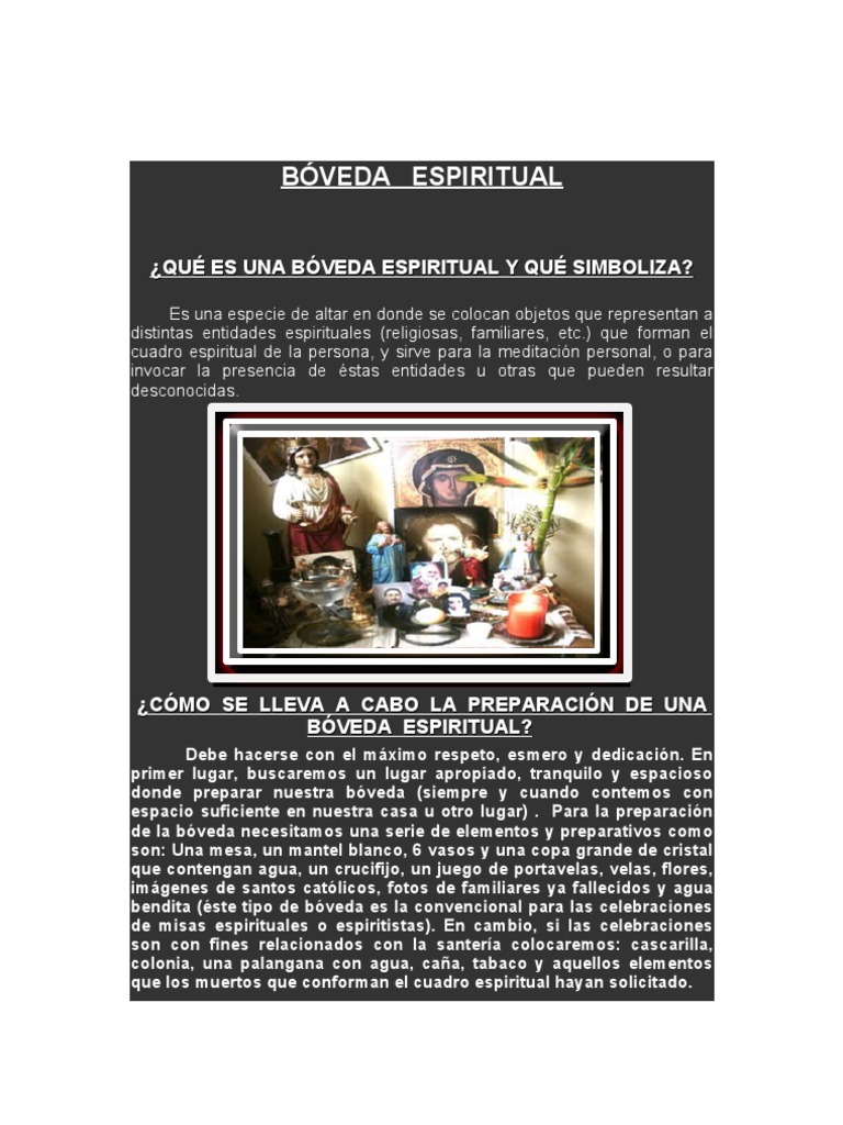 BÓVEDA ESPIRITUAL Única | PDF