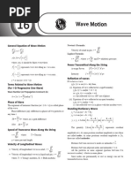 Waves Formula Sheet | PDF | Waves | Frequency
