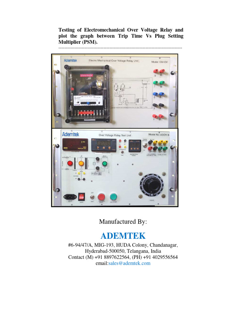 Over Voltage Relay Test Unit-8 | PDF | Electrical Connector | Relay