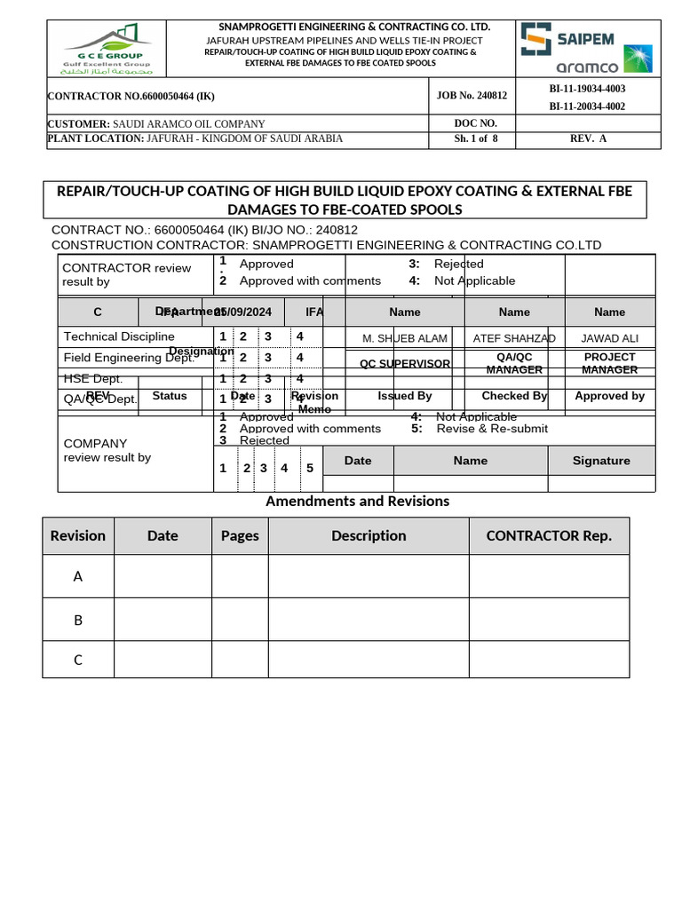 Repair/Touch-Up Coating of High Build Liquid Epoxy Coating & External ...