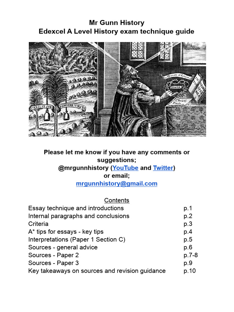A Level History Exam Techniques Guide | PDF | Essays | Argument