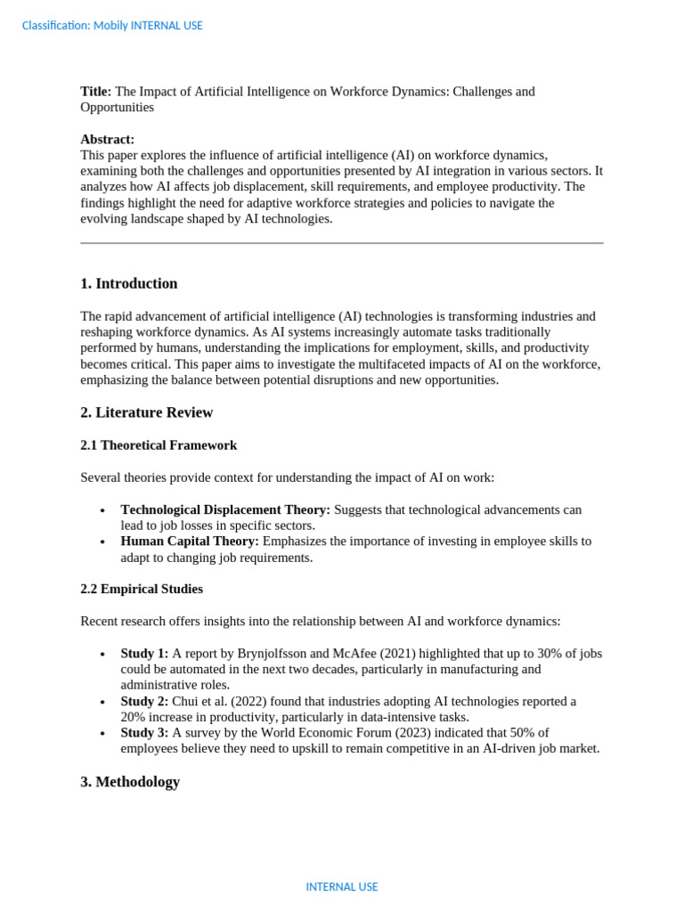 AI's Impact on Workforce Dynamics | PDF | Artificial Intelligence ...