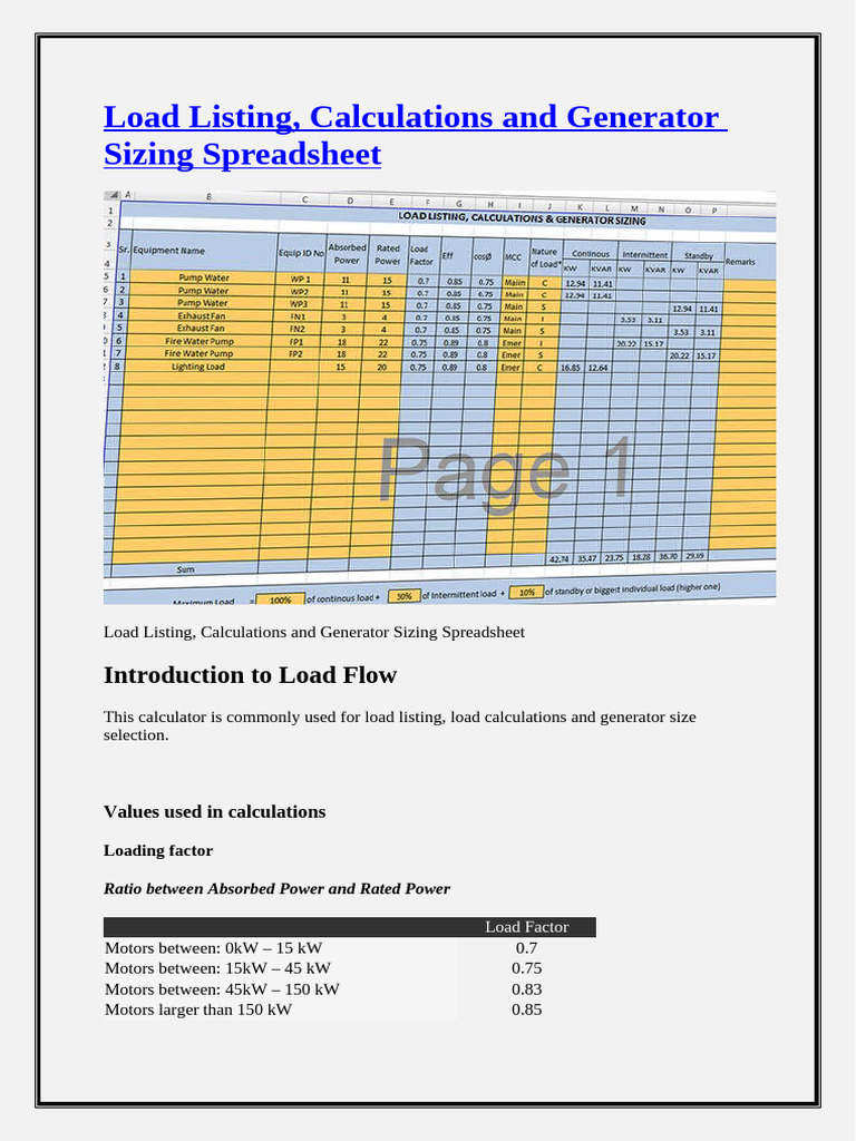 Load Listing | PDF