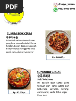 Menu Pocha 1988 Jakarta Pusat | PDF