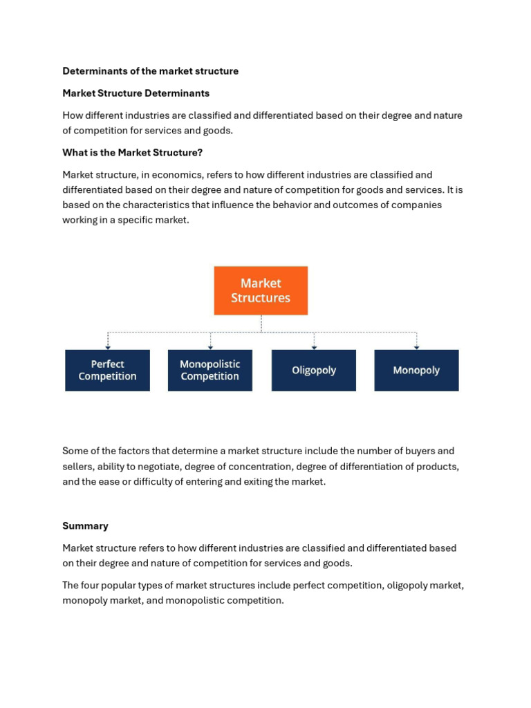 Market Structures Explained | PDF | Monopoly | Perfect Competition