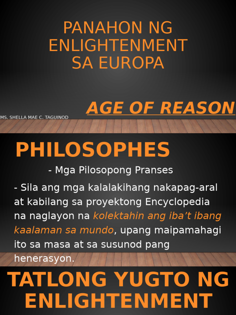 YUNIT 13 Enlightenment | PDF
