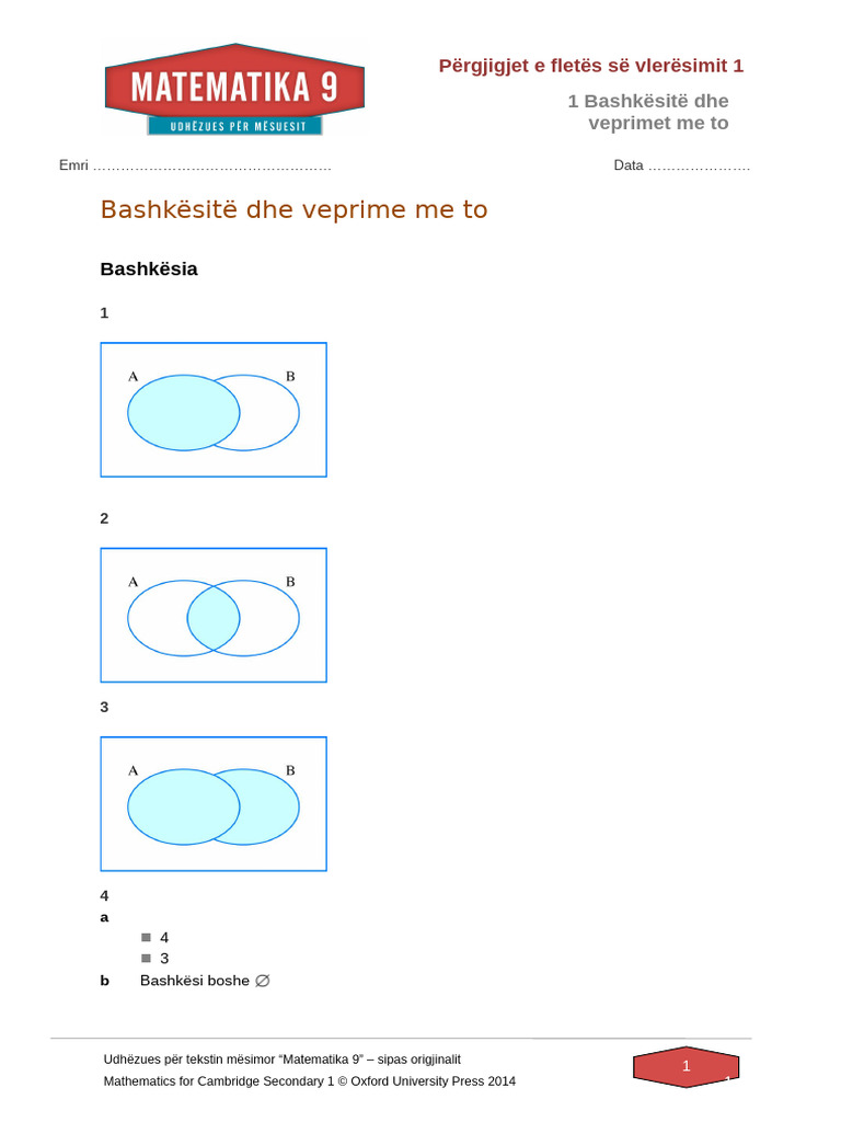 0102 Flete Vleresimi 1 - Pergjigjet - Bashkesia Dhe Veprime Me To | PDF