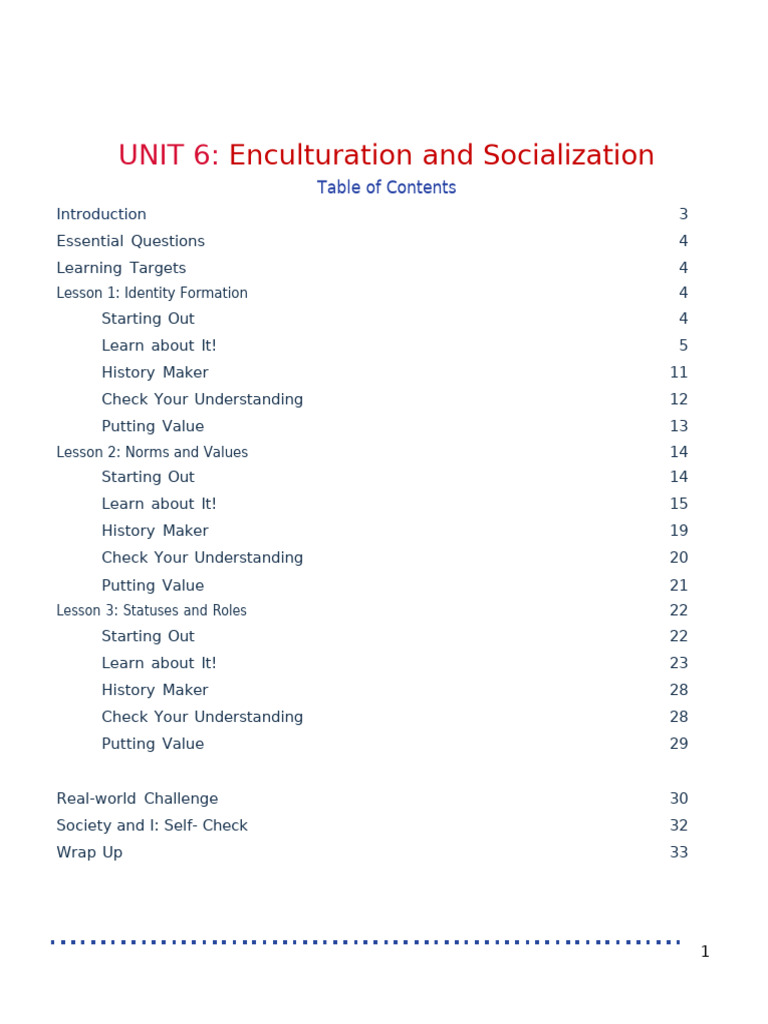 UCSP Unit 6 Students | PDF | Personality Psychology | Socialization