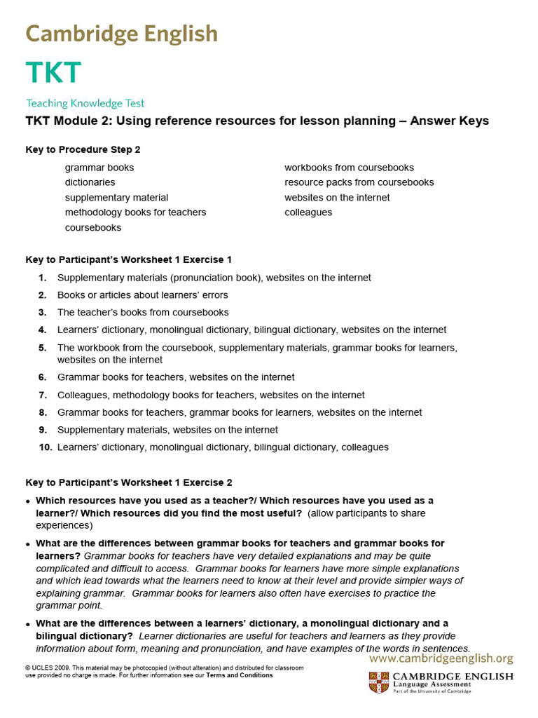 Unit 23 Using Reference Resources For Lesson Planning | PDF | Second Language | Dictionary