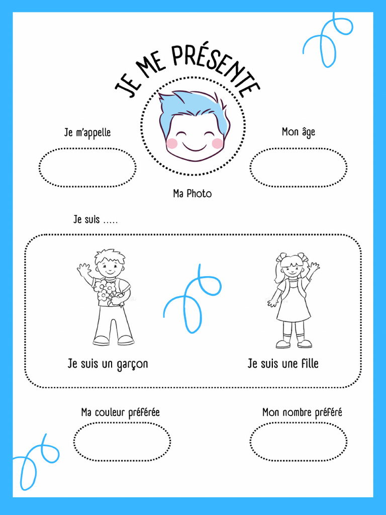 Cute Simple All About Me Activity Worksheet | PDF