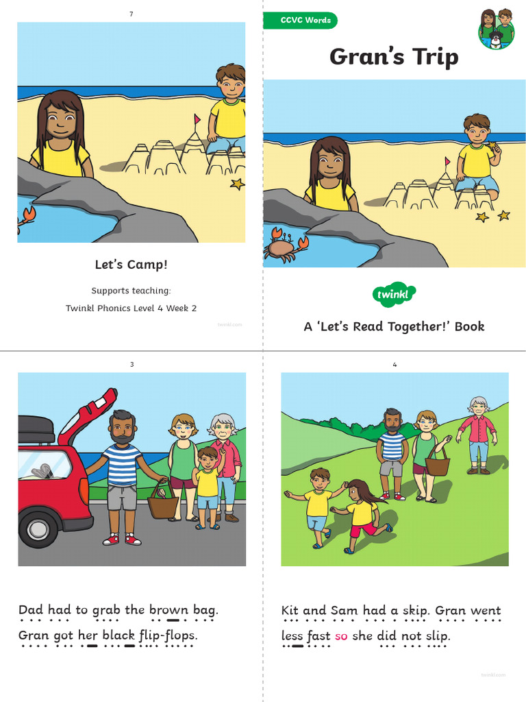 Level 4 Week 2 Grans Trip Reading Minibook | PDF