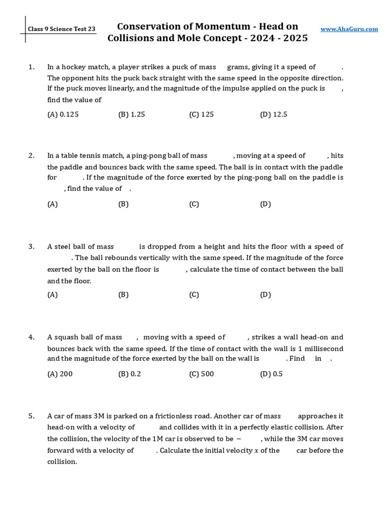 PdfT023 09 Science 10Q 18oct24 | PDF | Collision | Mole (Unit)