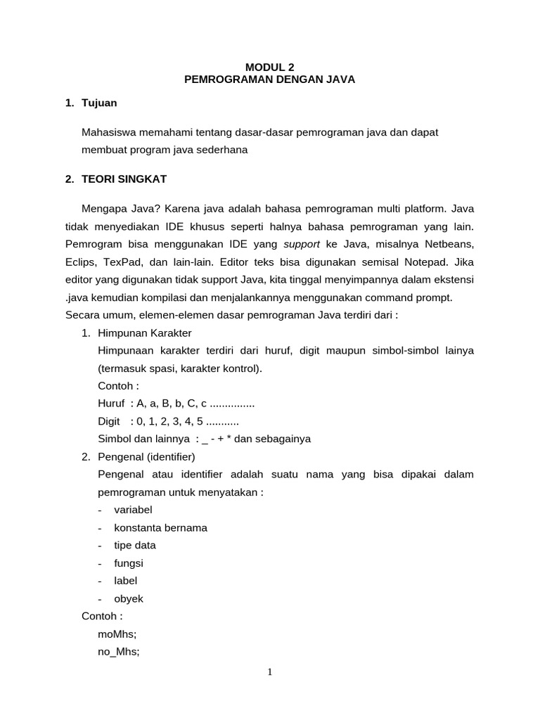 Modul Praktikum Alg&sd Bab-2 | PDF