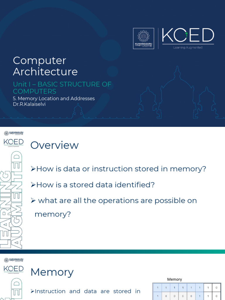 5.memory Location and Addresses | PDF | Computer Data Storage | Bit