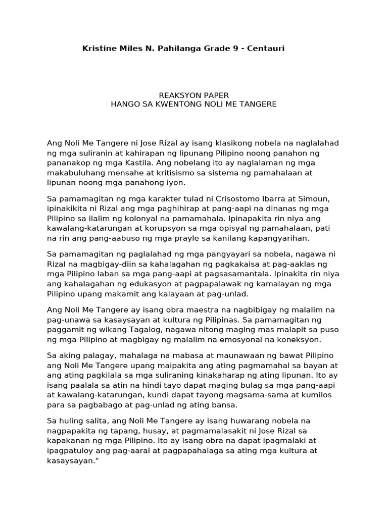 Reaction Paper Final | PDF