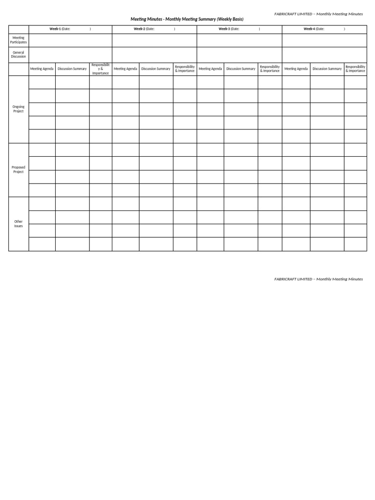 Meeting Minutes - Monthly Meeting Summary | PDF Meeting Minutes - Monthly Meeting Summary | PDF