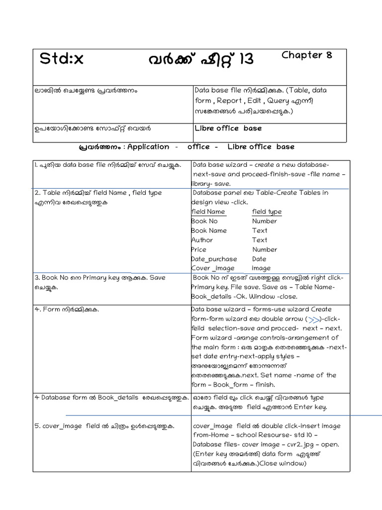 Ictvcsx Work Sheet13 Chapter 8 Database) | PDF