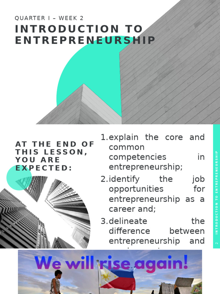 Week 2 Intro To Entrep | PDF | Entrepreneurship | Tax Deduction
