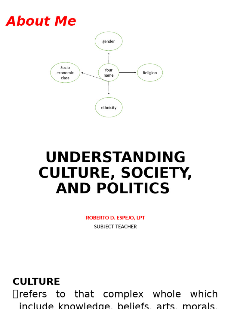 UCSP-PPT-1 | PDF | Society | Gender