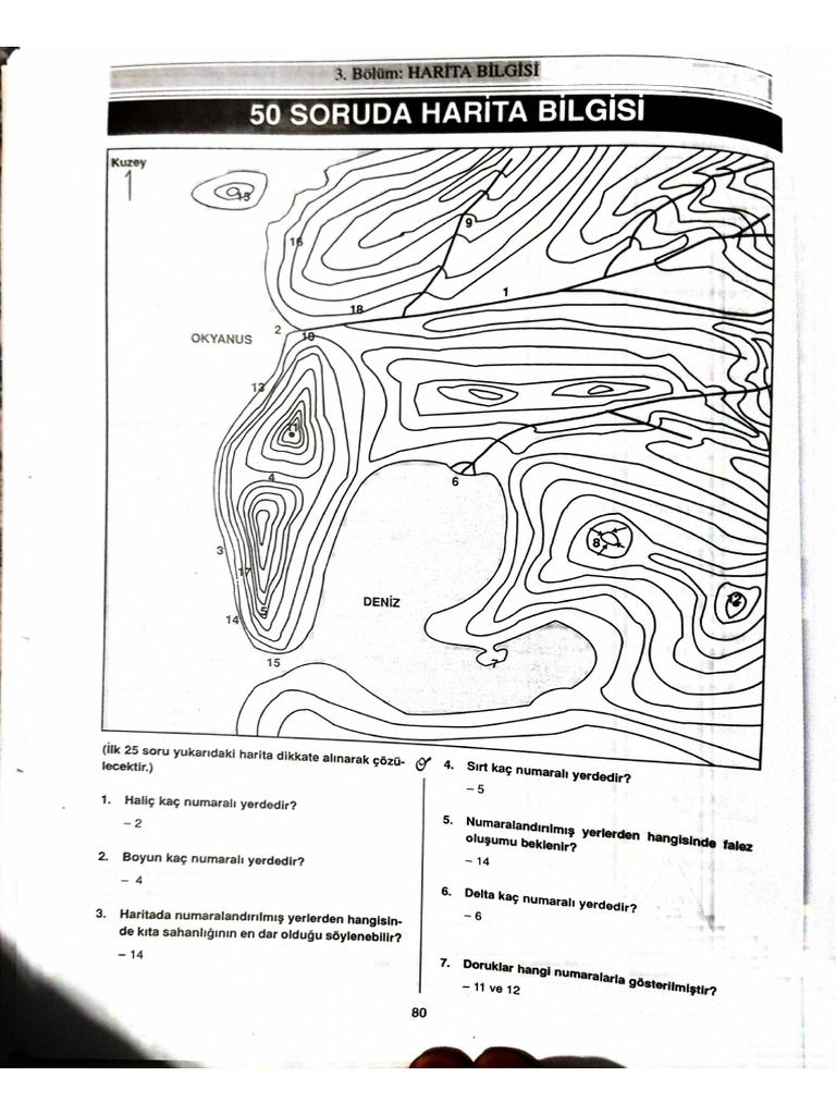 50 Soruda Harita Bilgisi Oran Yay | PDF