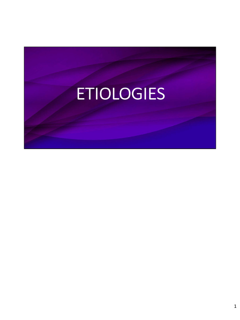 Etiologies-pathology | PDF | Anxiety | Dissociation (Psychology)