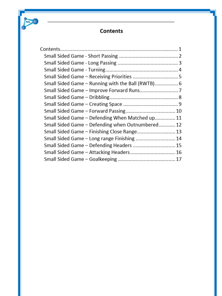 ACL Soccer Coaching - FA Level 2 - Small Sided Games (SSG'S) PDF | PDF ...