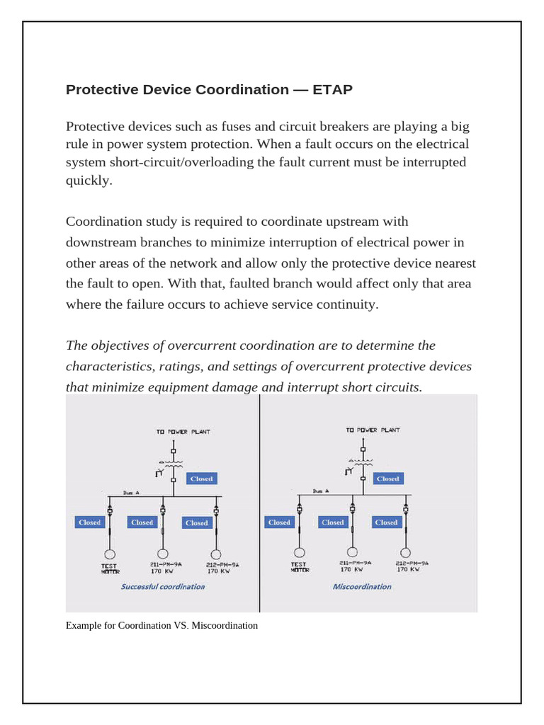 Protective Device Coordination - ETAP | PDF | Transformer | Fuse (Electrical)