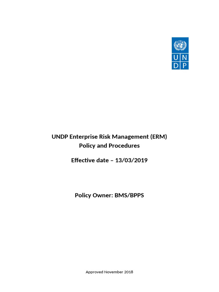 AC - Accountability - Enterprise Risk Management Policy | PDF | Risk ...