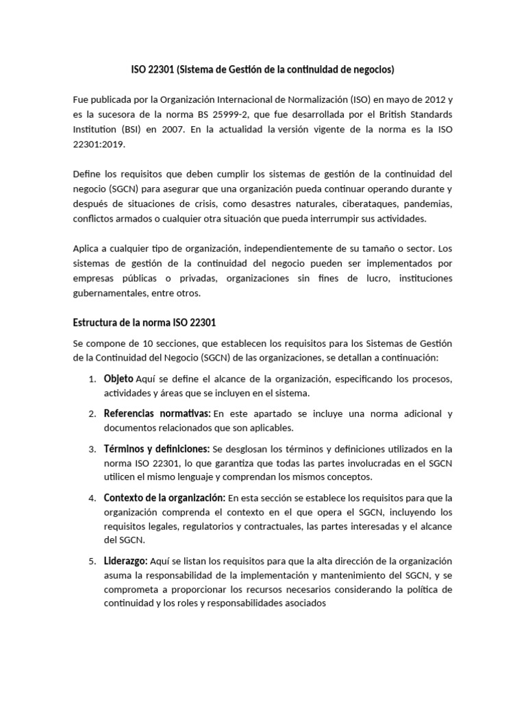 Iso 22301 | PDF | Business