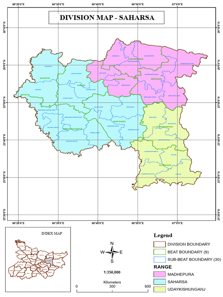 Saharsa Division Map | PDF