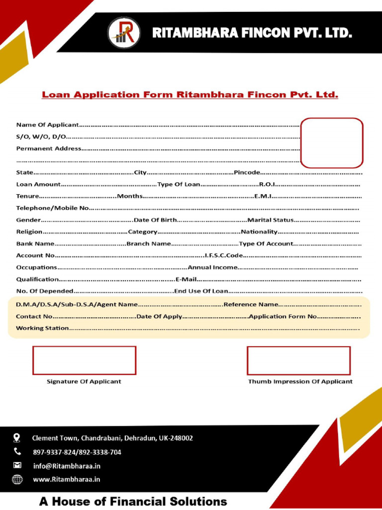 Loan Application | PDF