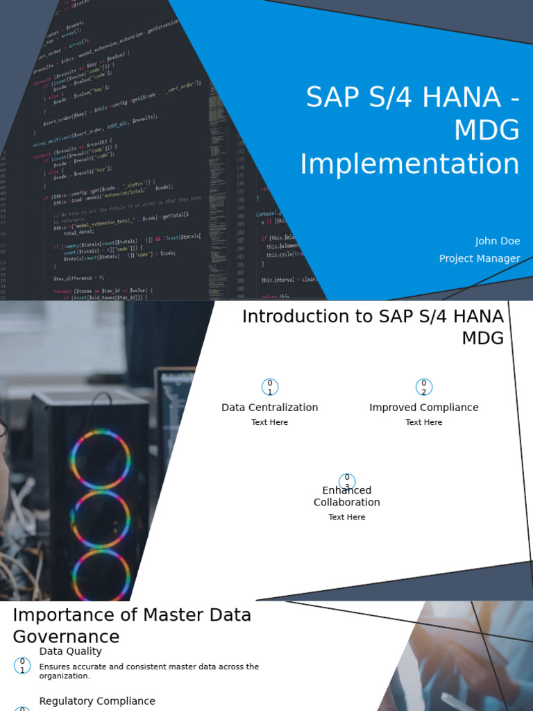 Sap S/4 Hana - MDG Implementation: John Doe Project Manager | PDF ...