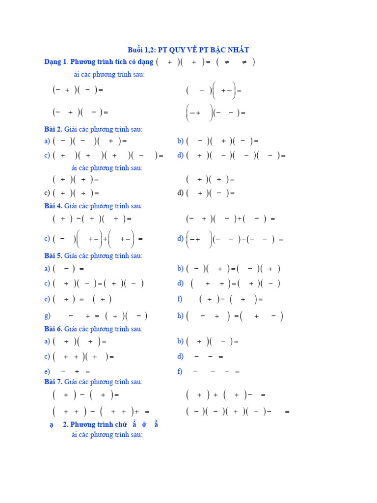 BTVN Toán Bu I 1,2 | PDF