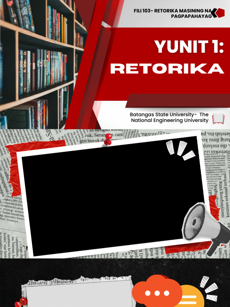 FILI 103 YUNIT 1 Presentasyon - PDF Compressed | PDF