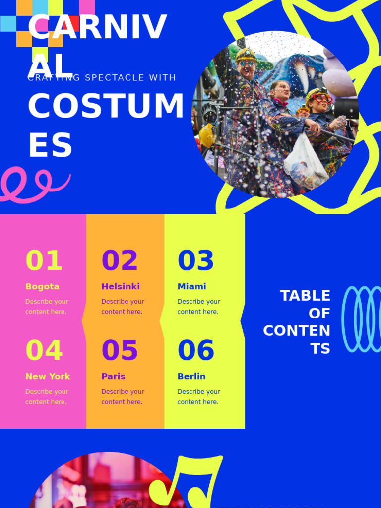 Crafting Spectacle With Carnival Costumes Presentation Blue Variant ...