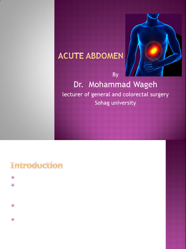 Acute Abdomen | PDF | Digestive Diseases | Gastroenterology
