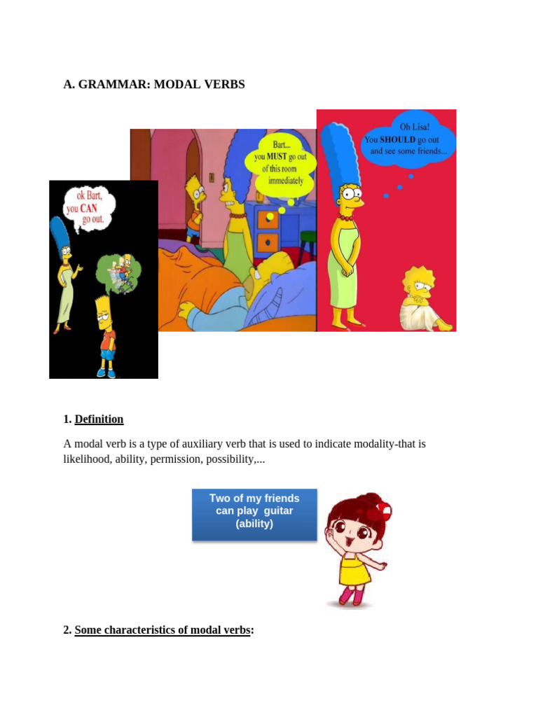 2,. modal verbs | PDF | Grammar | Morphology