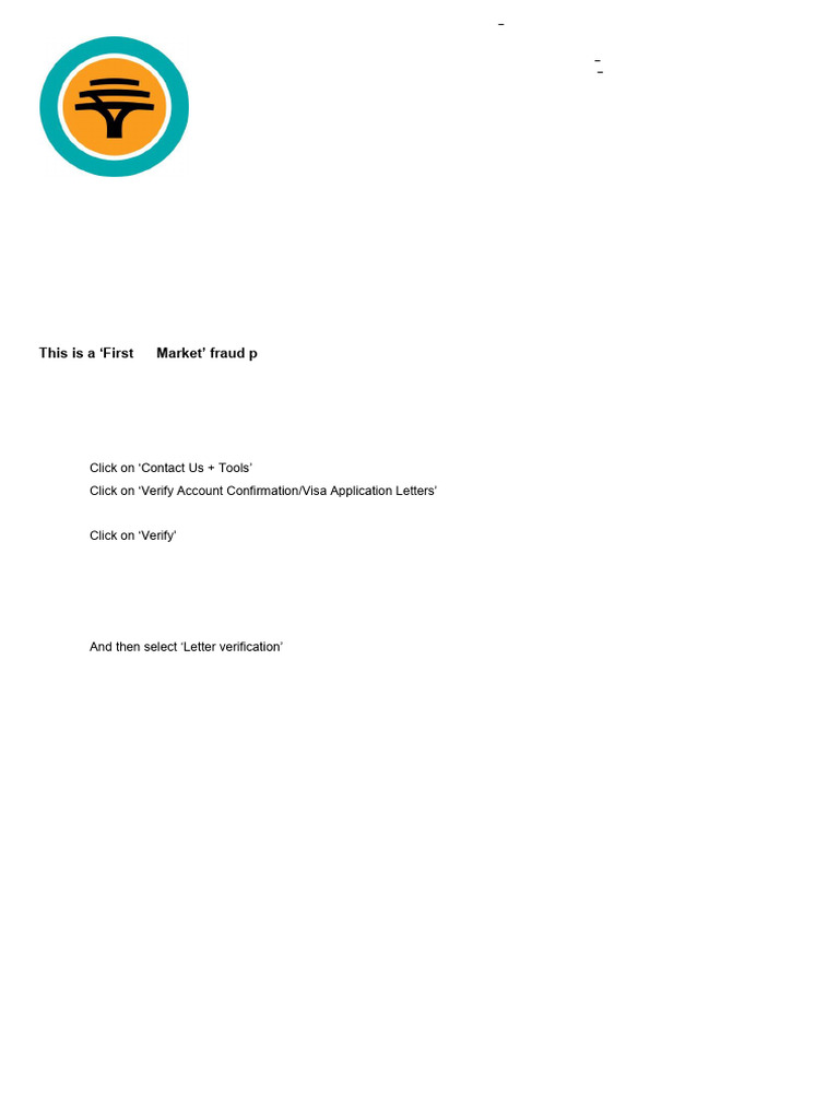 FNB Electronic Account Confirmation Letter | PDF | Authentication
